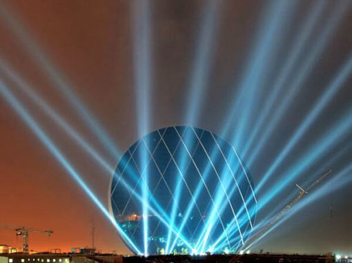 Light show for ALDAR HQ - Arts Outdoor Lighting Multimedia and Drones
