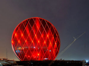 Light show for ALDAR HQ - Arts Outdoor Lighting Multimedia and Drones