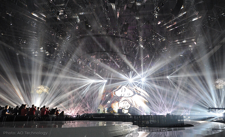 Impressive light show for Eurovision Song Contest - AO Technology