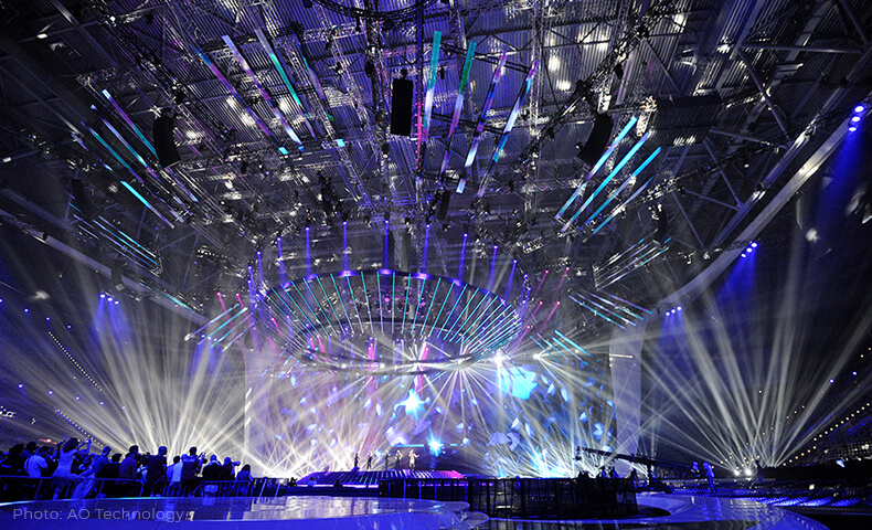 Impressive light show for Eurovision Song Contest - AO Technology