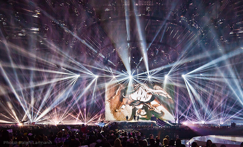 Impressive light show for Eurovision Song Contest - AO Technology