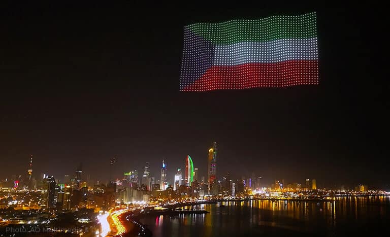 Kuwait National Day celebration with drone show - AO Drones