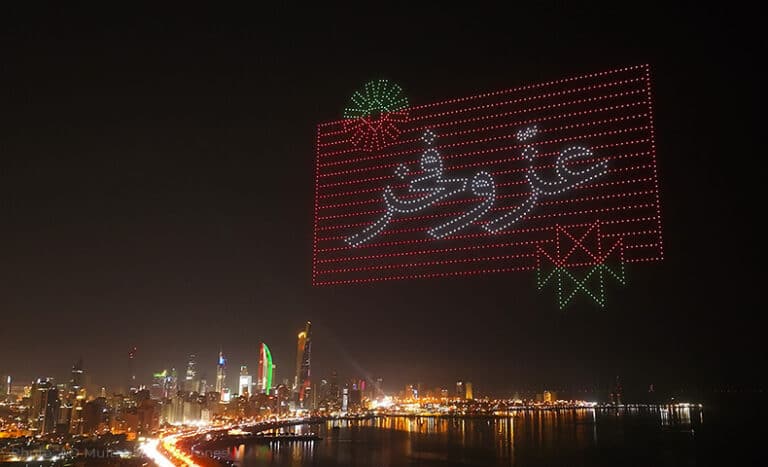 Kuwait National Day celebration with drone show - AO Drones