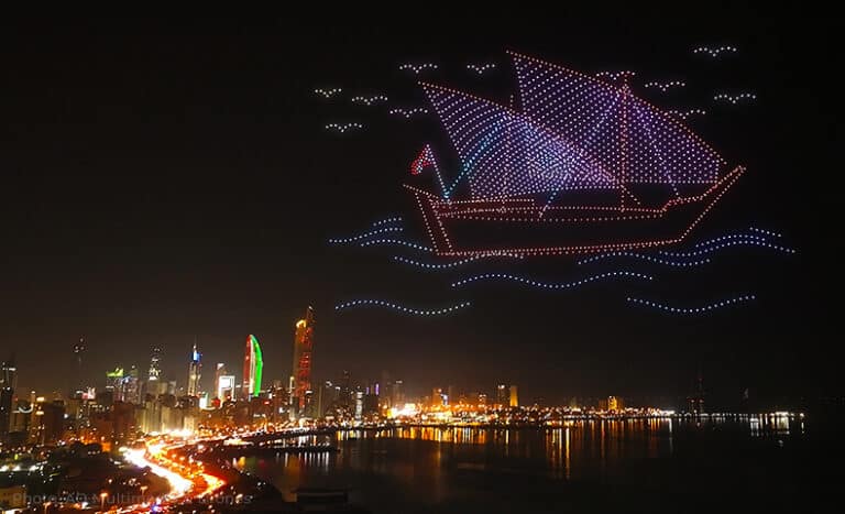 Kuwait National Day celebration with drone show - AO Drones