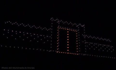 Kuwait National Day celebration with drone show - AO Drones