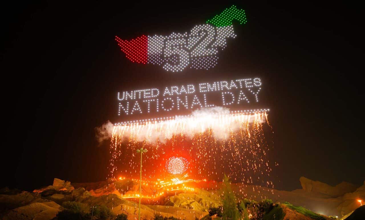 National Day pyro drone show - AO Multimedia & Drones